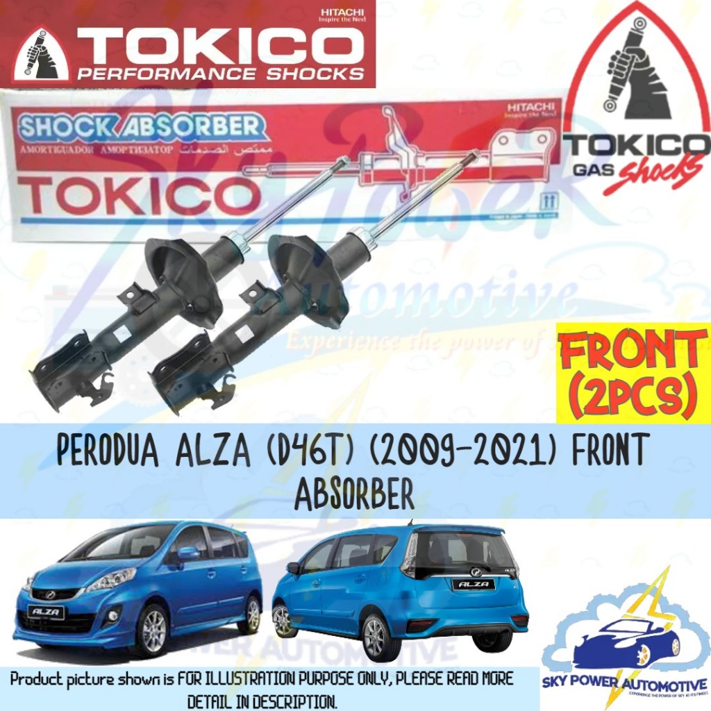 PERODUA ALZA (D46T) (2009-2021) TOKICO TKC SHOCK ABSORBER ( FRONT 2PCS ...