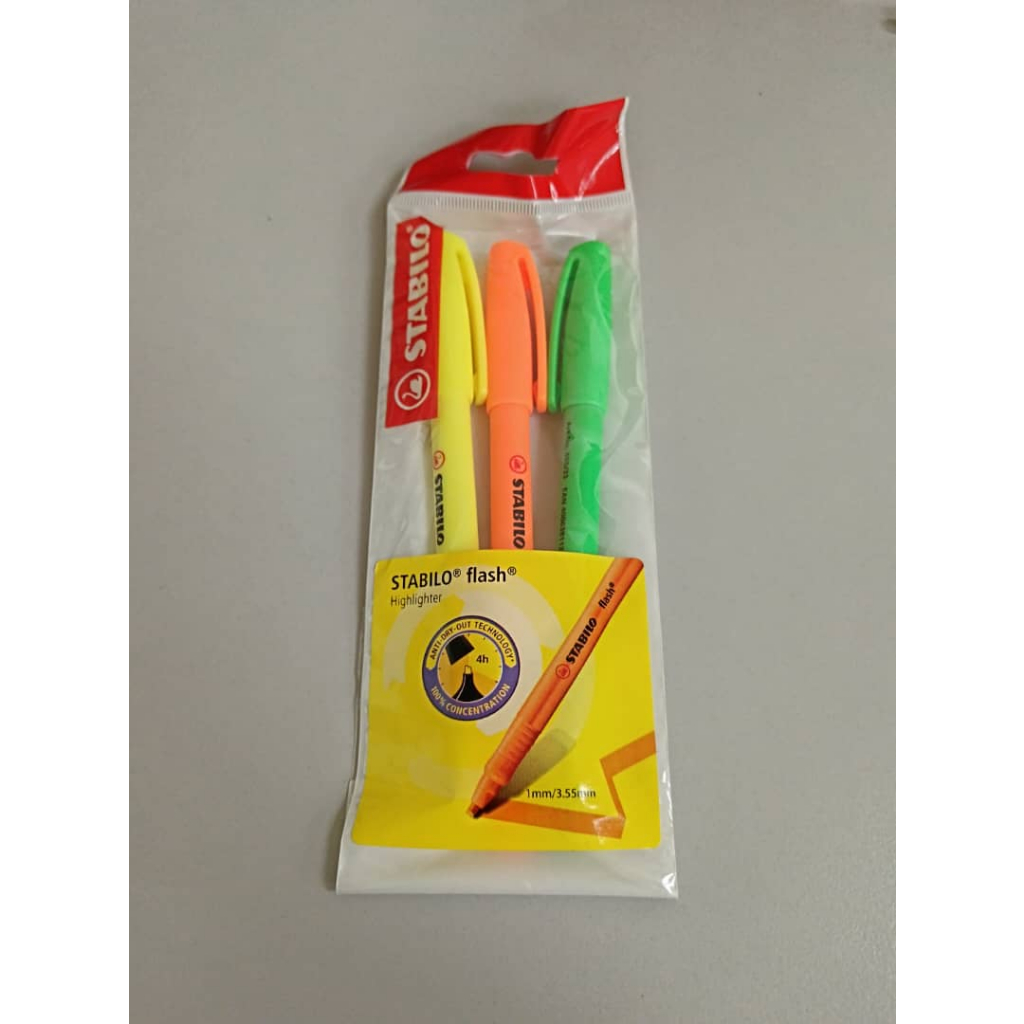 STABILO FLASH HIGHLITER 555 (3in1/PKT) | Shopee Malaysia