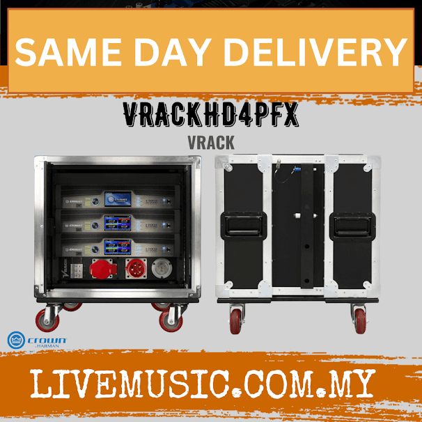 Crown VRACKHD4PFX VRACK4x3500HD-Enclosure Amplifiers W/PWR DISTRO, I/O ...