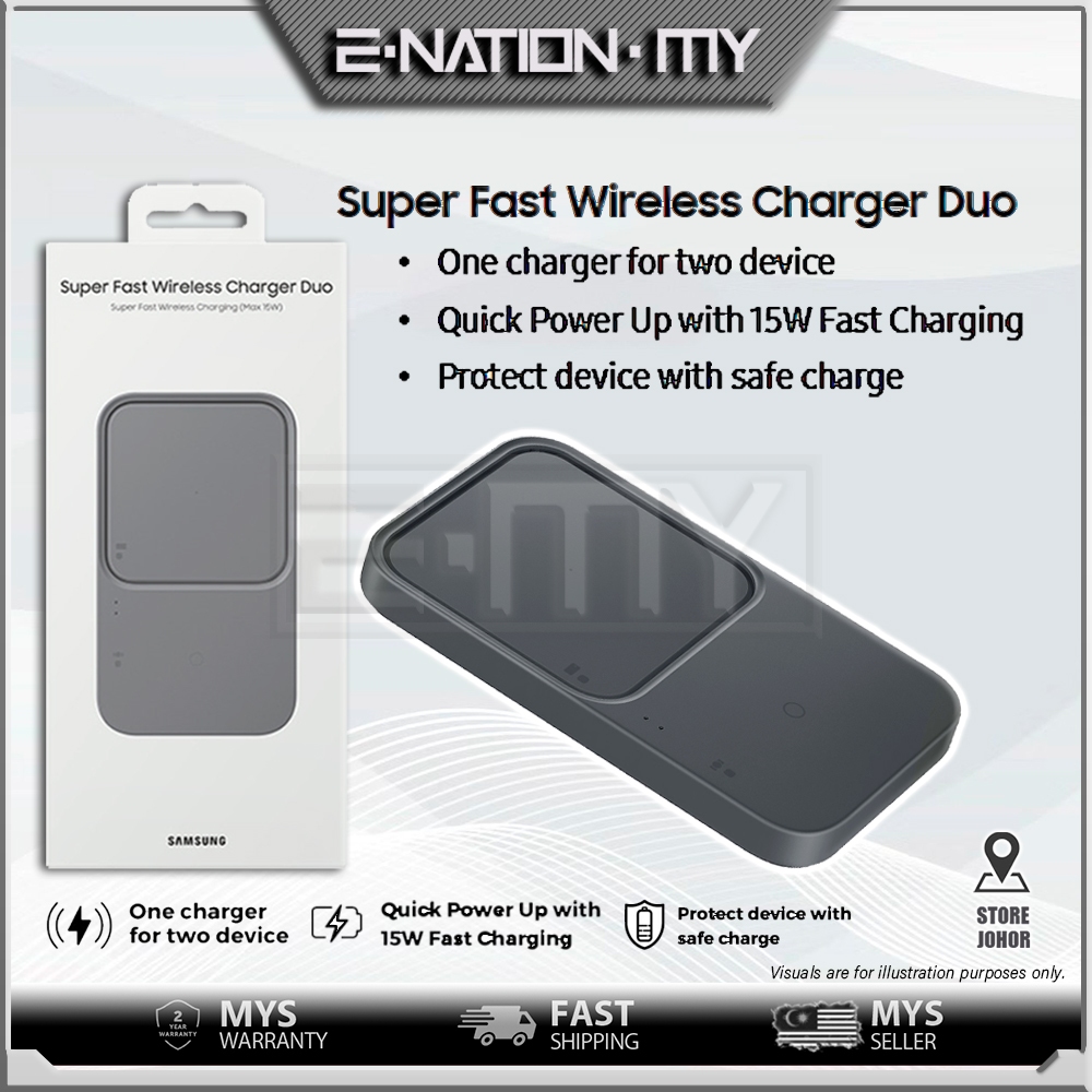 [ORIGINAL] SAMSUNG Super Fast Wireless Charger Duo 15W (EP-P5400) | Shopee Malaysia