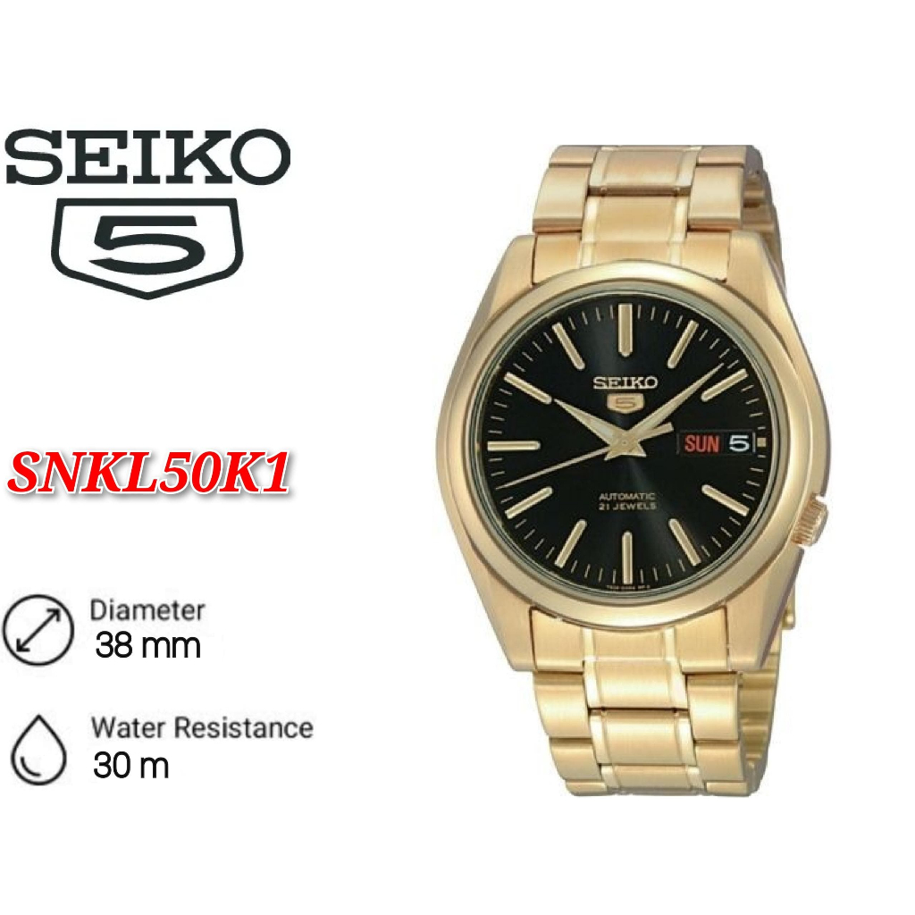 Seiko 5 SNKL50K1 Automatic Men's Watch | Shopee Malaysia