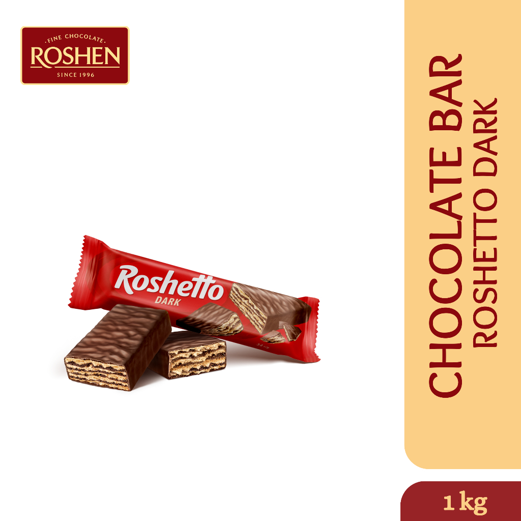 Crispy ROSHEN ROSHETTO CHOCO WAFER BAR 39G Chocolate Snack | Shopee ...