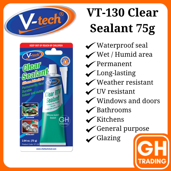 V-tech VT-130 Silicone Sealant Waterproof Gam Silicon Waterproof ...