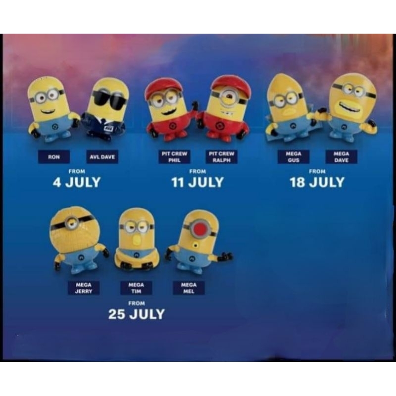McDonald's Happy Meal Despicable Me 4 Minion Toys (Mekdi)(Mcd) 2024 ...