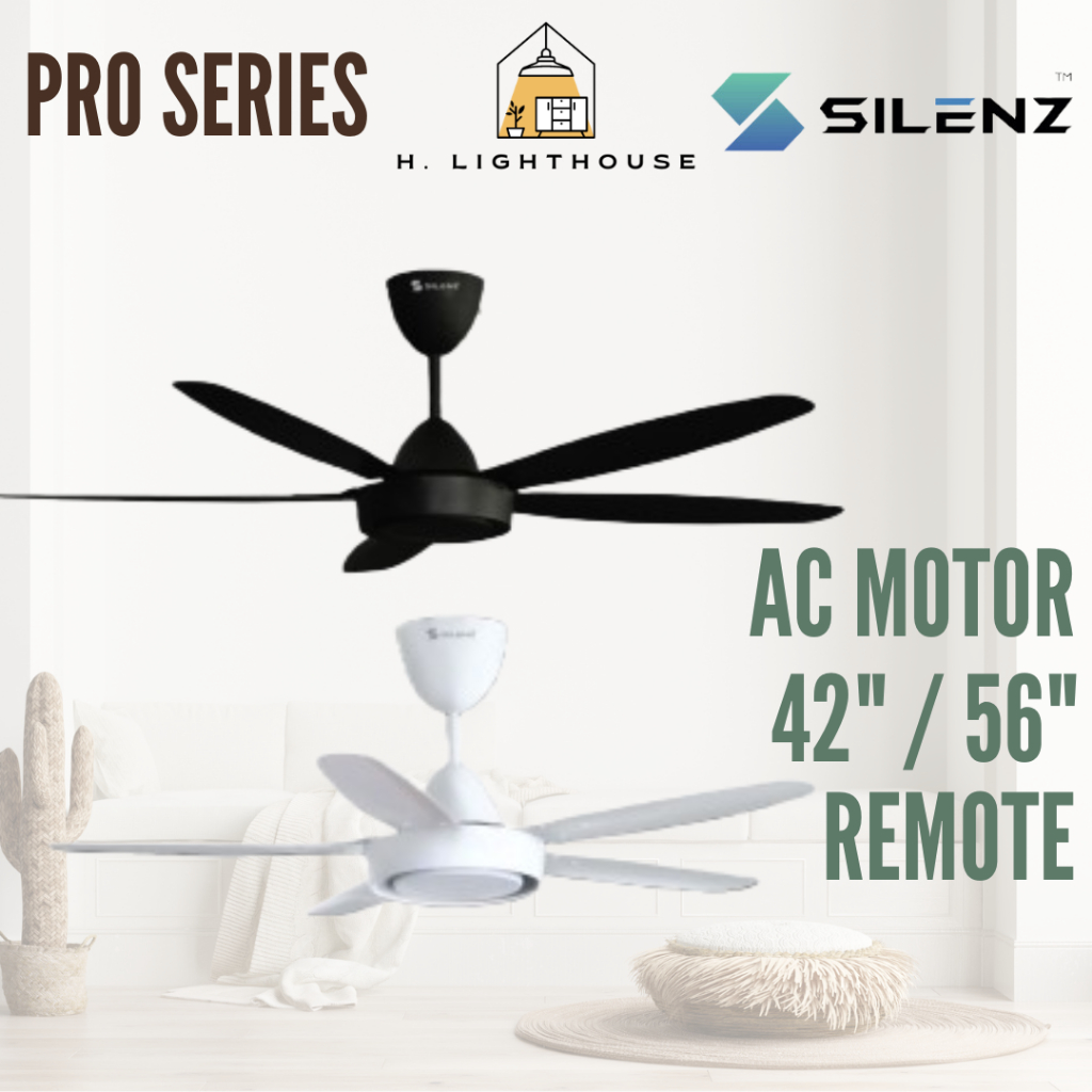 SILENZ PRO Ceiling Fan 5 Blades 5 Speeds 42" 56" Kipas Siling Rumah ...