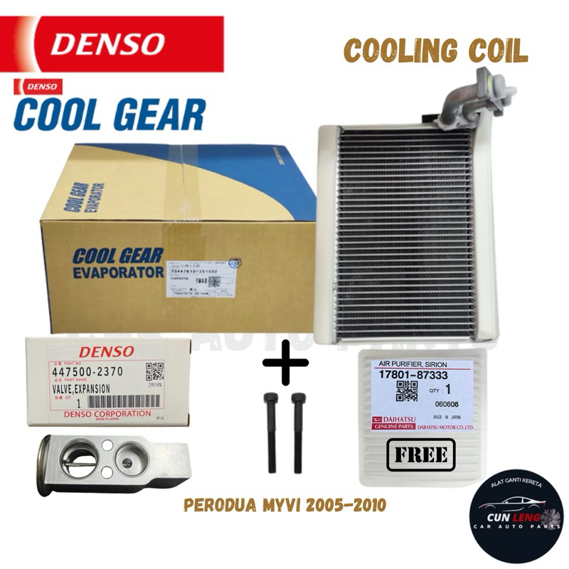 📣ORIGINAL📣 3510 PERODUA MYVI 2003-2010 CAR COOLING COIL DENSO SYSTEM (COOLGEAR ORIGINAL BRAND ...