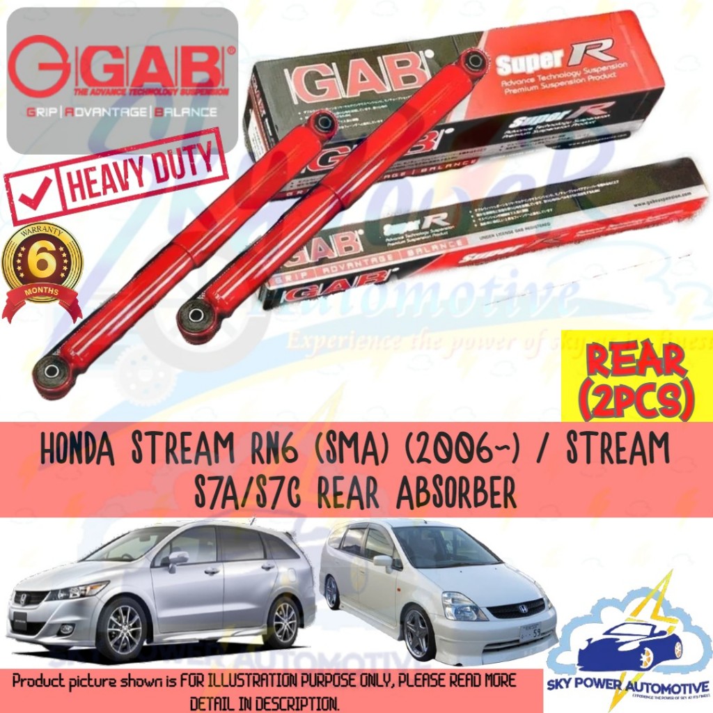 HONDA STREAM RN6 SMA / STREAM S7A S7C GAB SUPER R SPORT HEAVY DUTY GAS ...