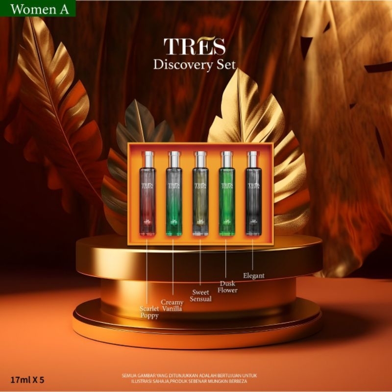 Tres Perfume Discovery Set 17ml x 5 unit | Shopee Malaysia