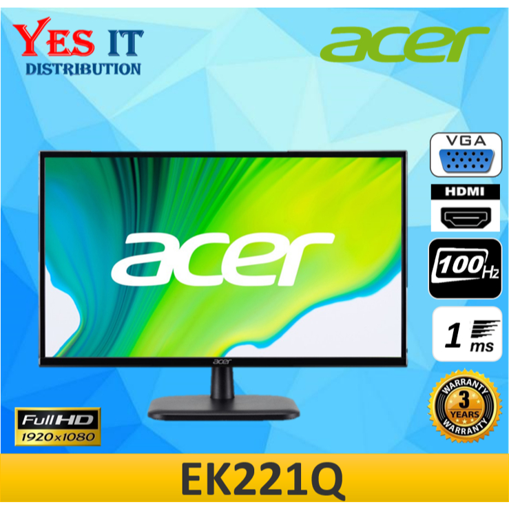 ACER E200Q / EK221Q / EK251Q / EK271E / SA322Q / K202HQL /EK271 P6 / EK241Y P6-144hz / 100Hz 1ms ...