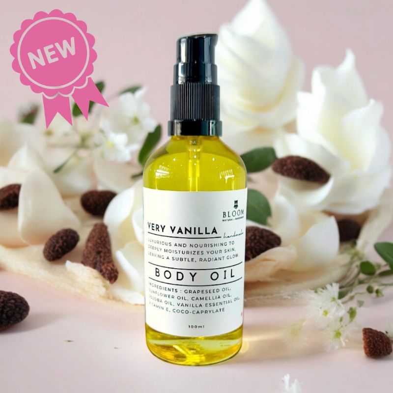 Very Vanilla Body Oil - 100% Natural Luxurious Body Oil for Dry, Dull ...