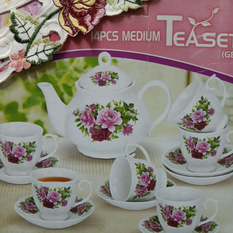Rose 14pcs medium tea set | Shopee Malaysia
