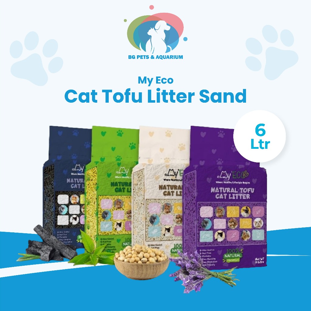 My Eco Super Premium Natural Plant Cat Tofu Litter Sand 6L / Cat Sand ...