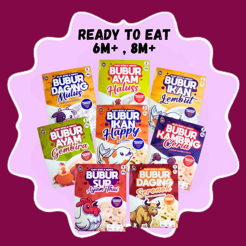 🔥READY STOCK + FREE 🎁🔥 Babybitesnmunch Babyfood- Ready to Eat RTE Bubur ...