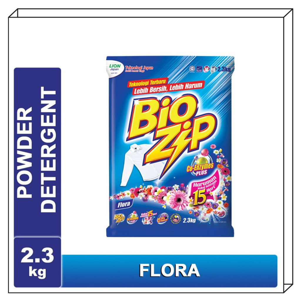 Bio Zip Flora Powder Detergent 2.3kg | Shopee Malaysia