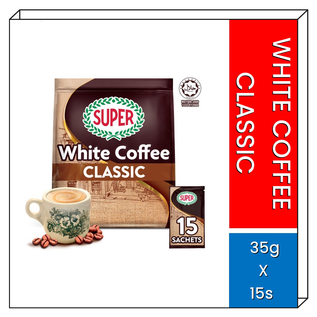 SUPER Instant 3 In 1 Classic White Coffee (35g x 15's) | Shopee Malaysia