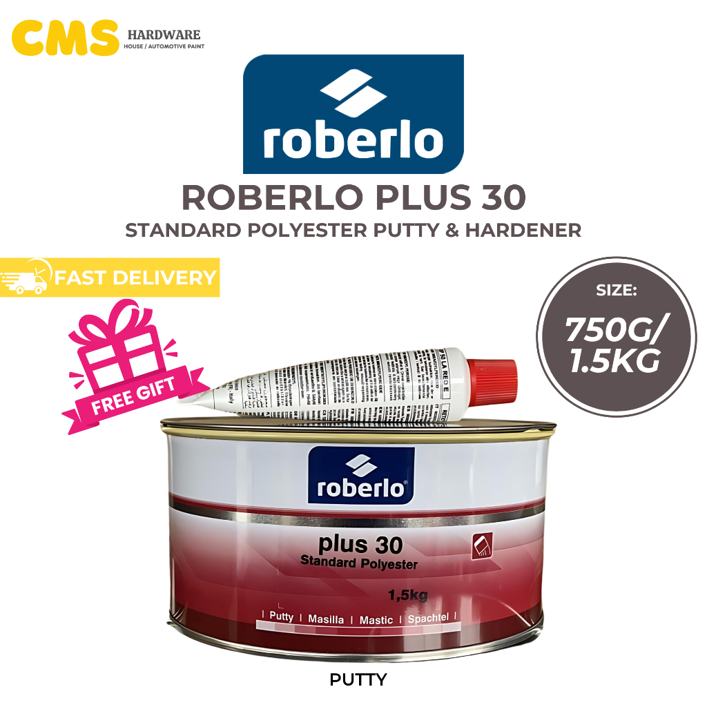 ROBERLO Putty Standard Polyester Plus 30 Putty Body Filler Simen Kereta ...