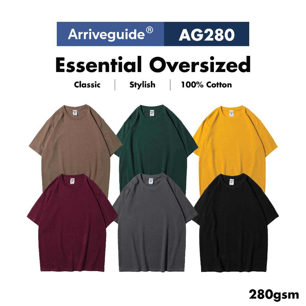Arrive Guide 280gsm AG280 Essential Oversized 280gsm Cotton Oversize T ...