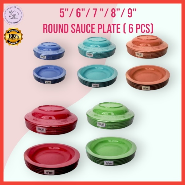 SWEET HOME 5" / 6" / 7 " / 8" / 9" Plastic Round Deep Plate / Pinggan ...