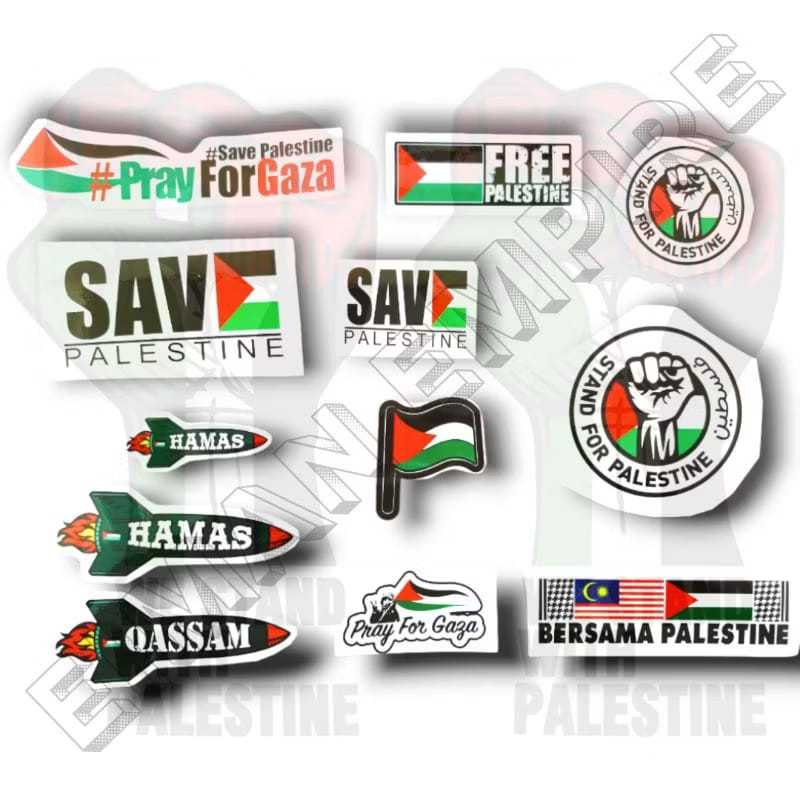 STICKER BENDERA PALESTIN/SAVE PALESTINE/PRAY FOR GAZA/FREE PALESTINE ...