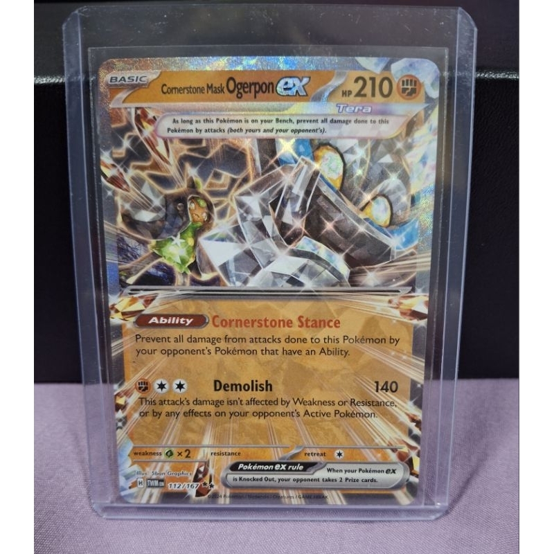 Pokemon TCG - Cornerstone Mask Ogerpon EX - 112/167 (Ultra Rare -SV 06 ...