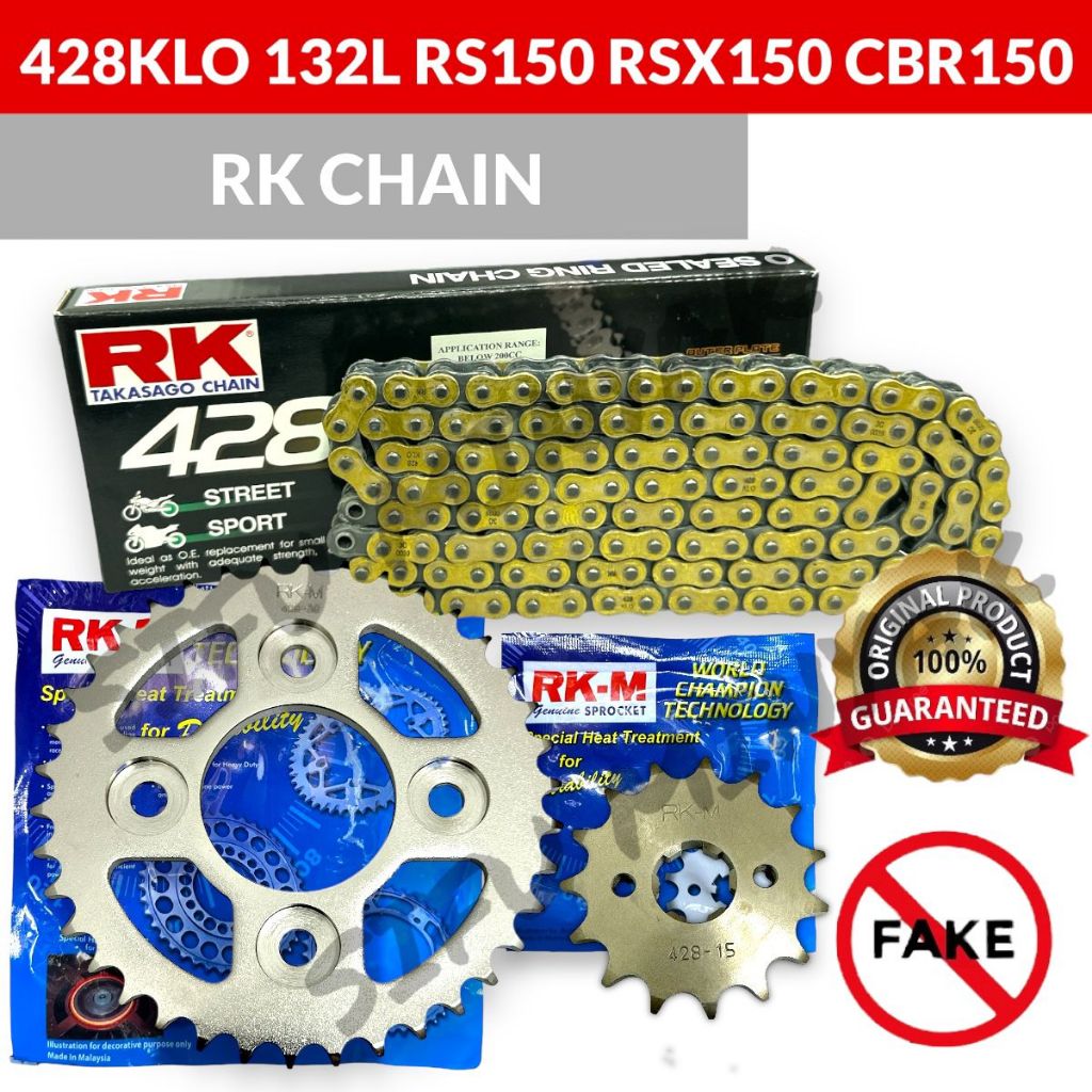 RKM 428 RS150 RSX150 CBR150 SPROCKET SET WITH RK ORING RKM HEAVY DUTY ...