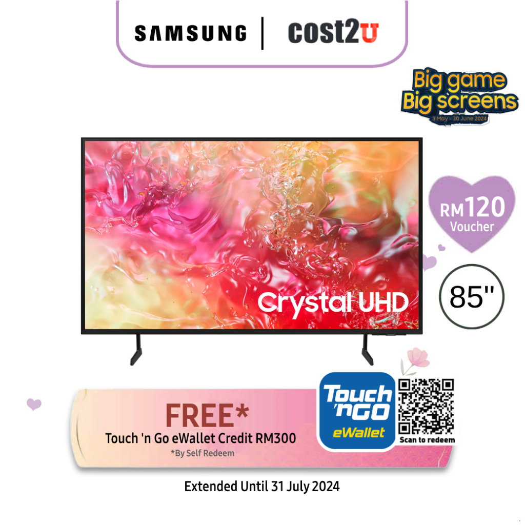 Samsung (85"/85 Inch) DU7000 4K UHD Smart AI TV (2024) | UA85DU7000KXXM ...