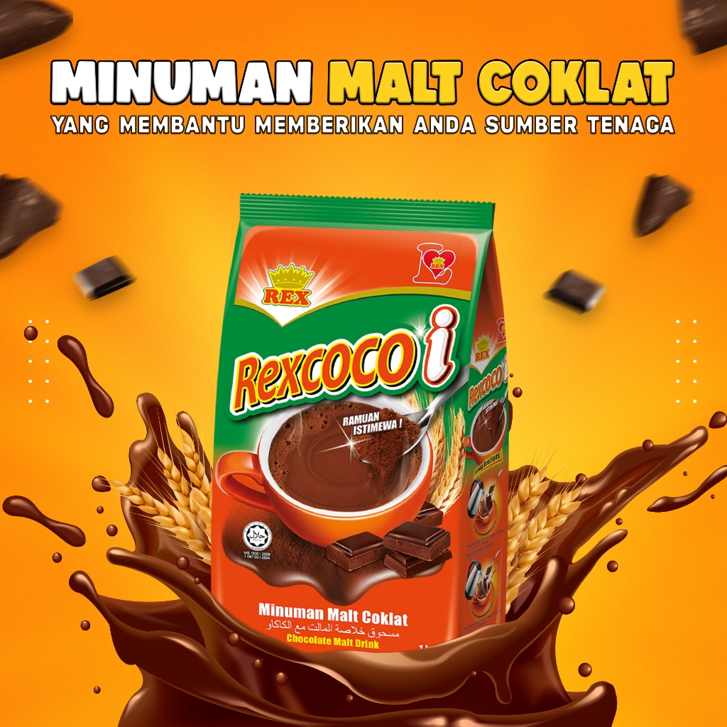 Rexcoco Chocolate Malt Drink 880 Gram Coklat Minuman Koko Made in ...