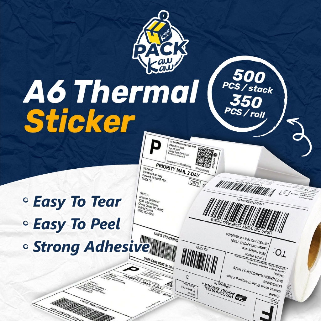 350 500 king Thermal Sticker A6 Paper Roll Fold Stack Airway Bill ...