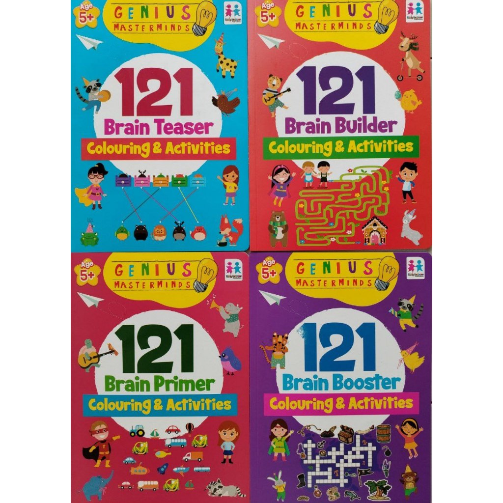 Genius Masterminds 121 Colouring & Activities | Brain Teaser, Brain ...