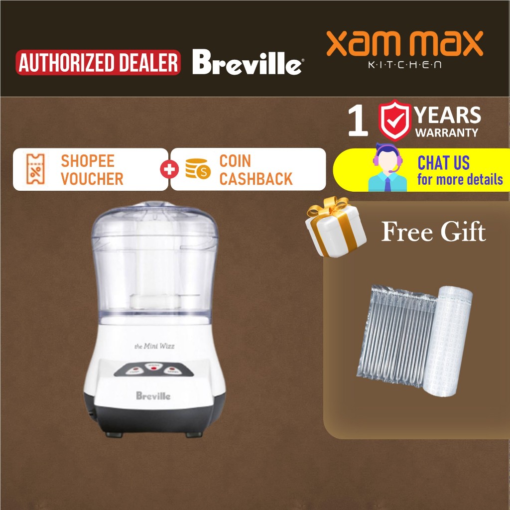 Breville - BFP100 The Mini Wizz / Compact Chopper Food Processor (0.5L ...