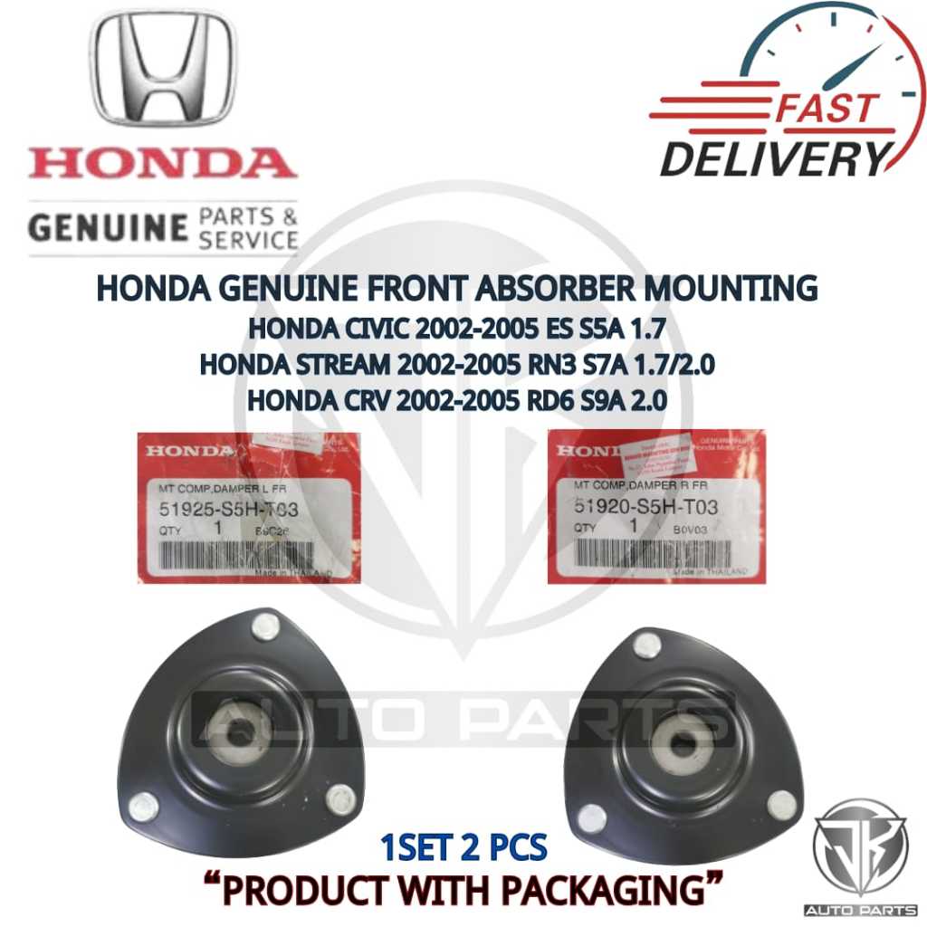 #100% ORIGINAL#HONDA GENUINE FRONT ABSORBER MOUNTING HONDA CIVIC ES S5A ...