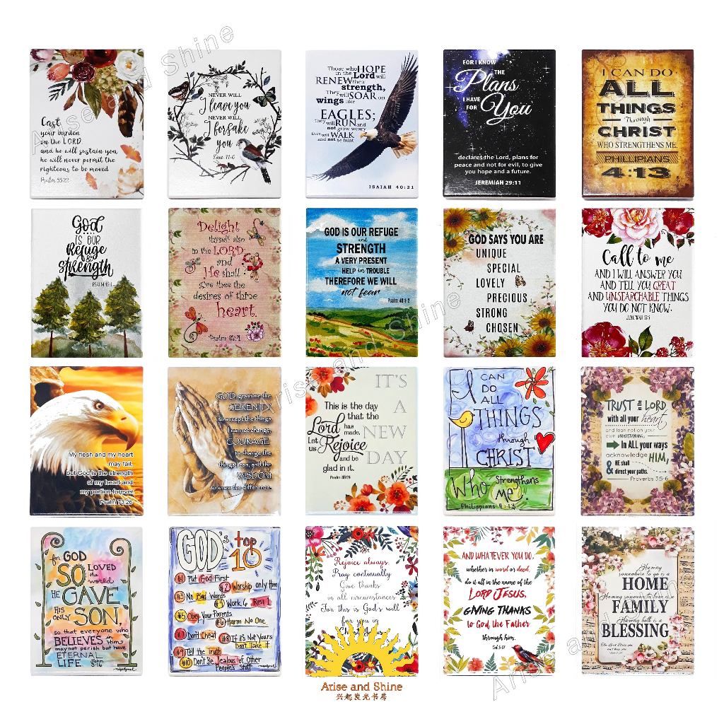 [Home Decor]Ceramic Plaque (Rectangle-shaped)🔹Christian gift with bible ...