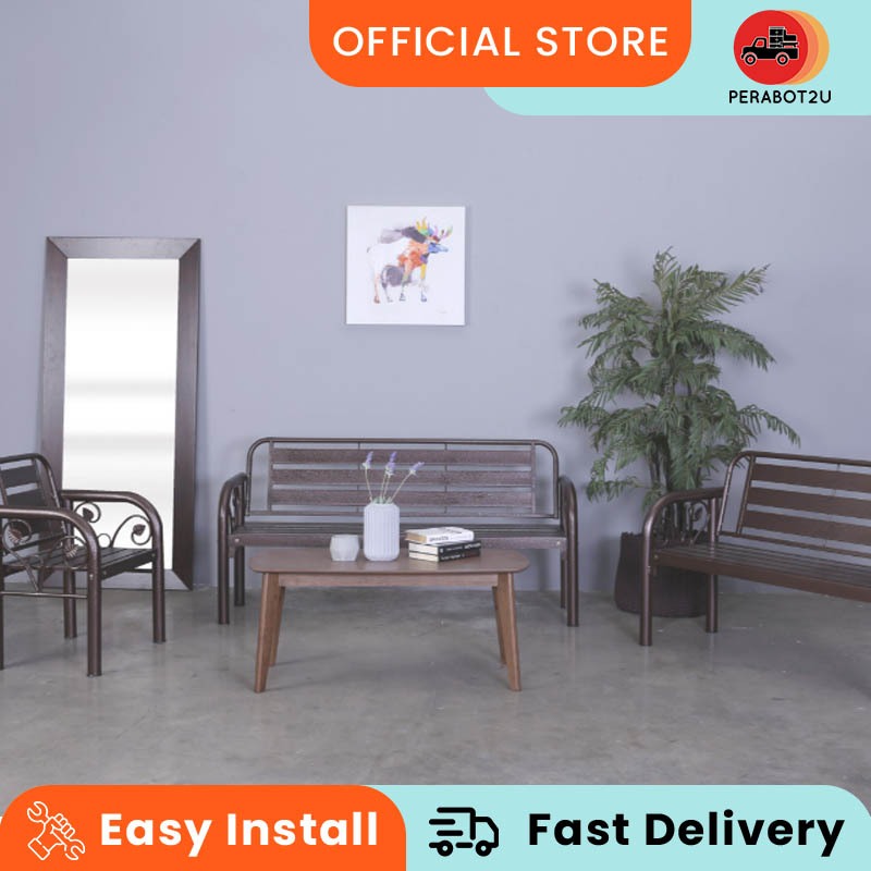P2U Metal Sofa Set (1+2+3 Seater )/ Settee besi / sofa besi tanpa ...
