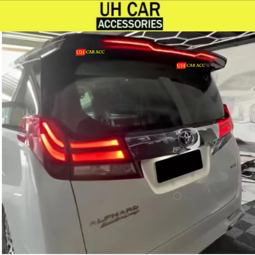 TOYOTA ALPHARD VELLFIRE AGH30 2015-2023 REAR LED ROOF TOP SPOILER LED ...