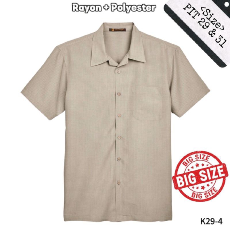 Kemeja Shirt Long Sleeve Men Plus Size Oversize Checked Pit 29 & Pit 31 / Lilit Dada 58 & 62 ...