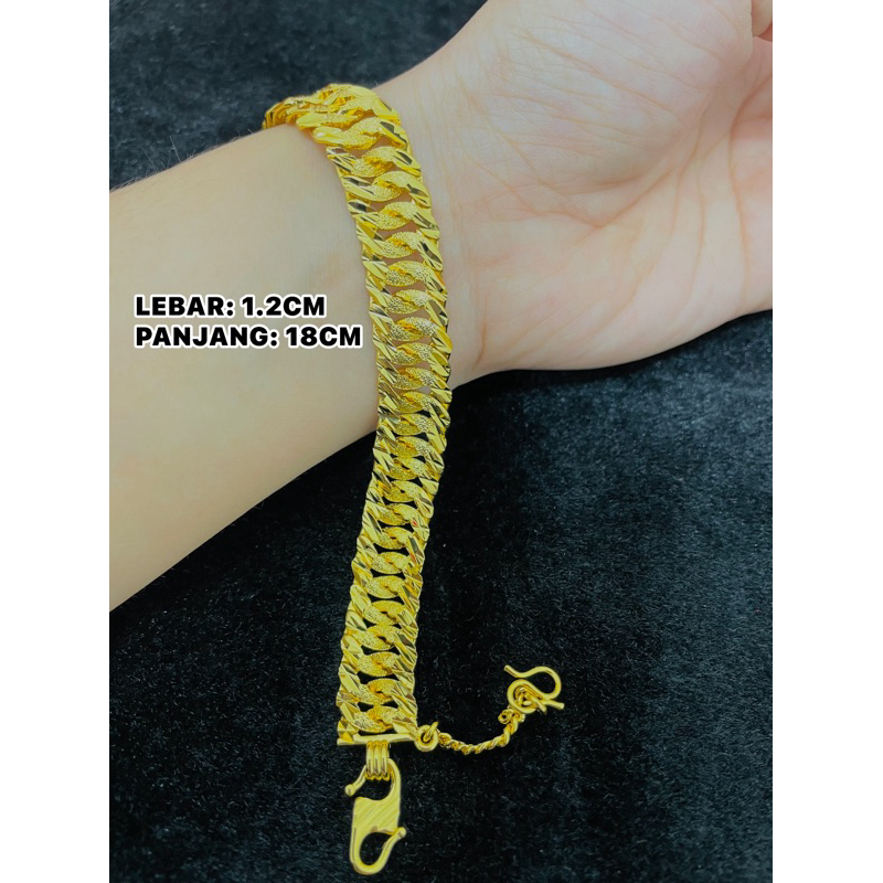 EMAS BANGKOK GELANG TANGAN LIPAN KAIT 2 | Shopee Malaysia