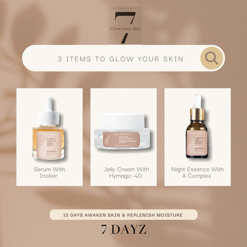 sevendayz glow skin treatment 3in1 combo | Shopee Malaysia