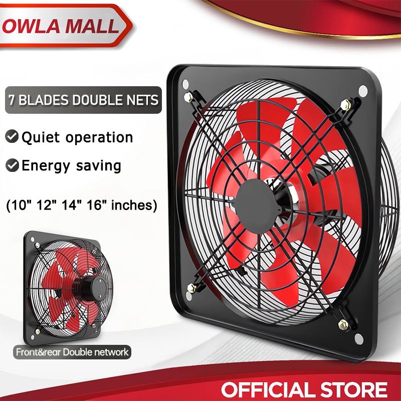 Portable Exhaust Fan 10/12/14/16 inch Wall Type Light Duty Industrial ...