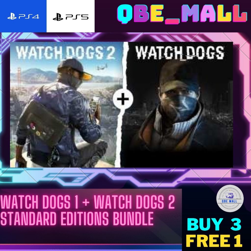（Buy 3 Free 1） Watch Dogs 1 + Watch Dogs 2 Standard Editions Bundle 看门狗 ...
