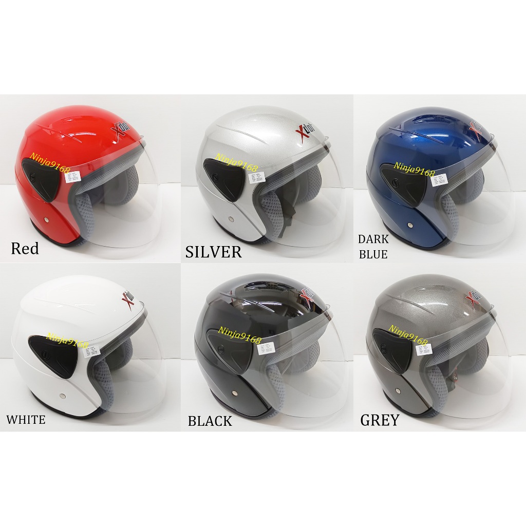 HELMET XDOT G618 - BLACK / GREY / DARK BLUE / RED / WHITE / SILVER ...