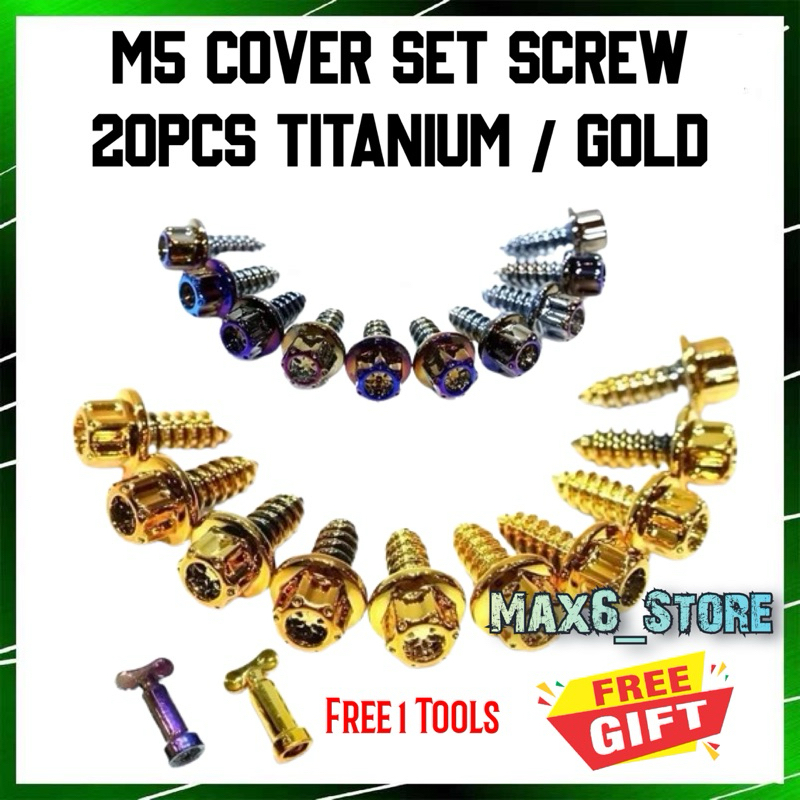 20 BIJI SKRU PLASTIC COVERSET SCREW BODY SET COVER SET SKRU SCREW ...