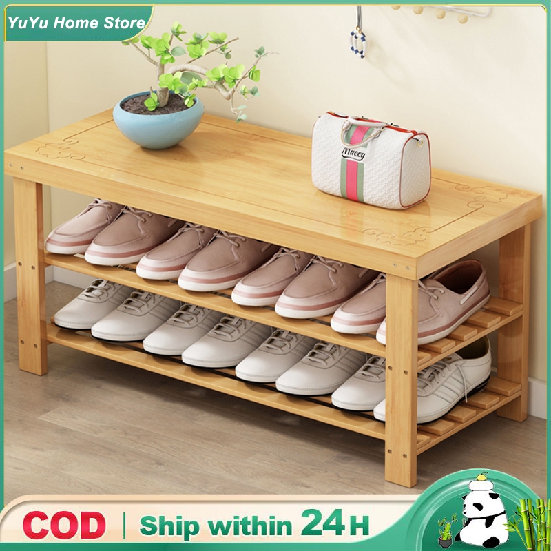 Shoe Rack Shoe Changing Bench Wooden Shoe Storage Chair Wooden Shoe ...