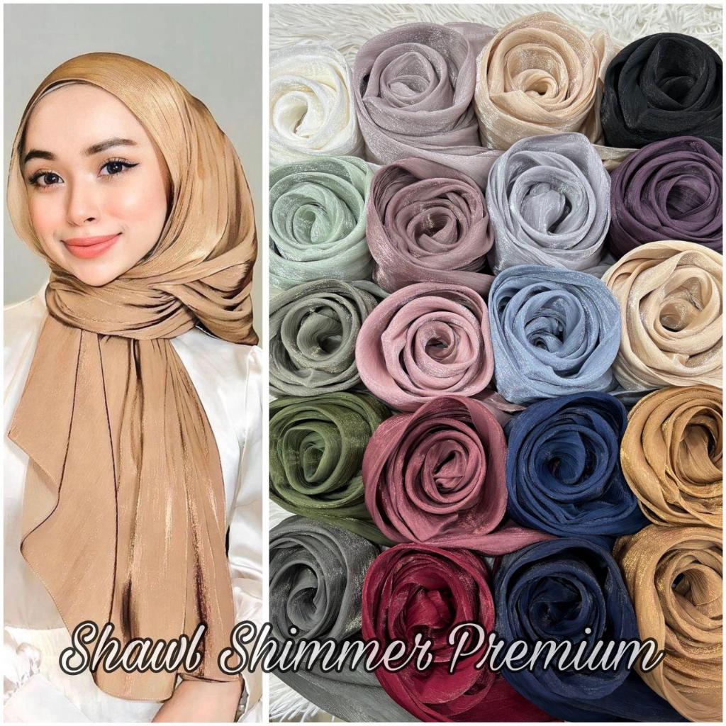SHAWL SHIMMER PREMIUM SCARF VIRAL | Shopee Malaysia