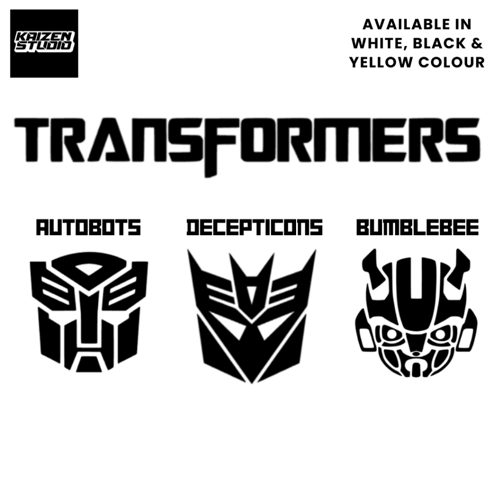 KAIZEN STUDIO V2 Transformers Autobots Decepticons Bumble Bee Logo ...