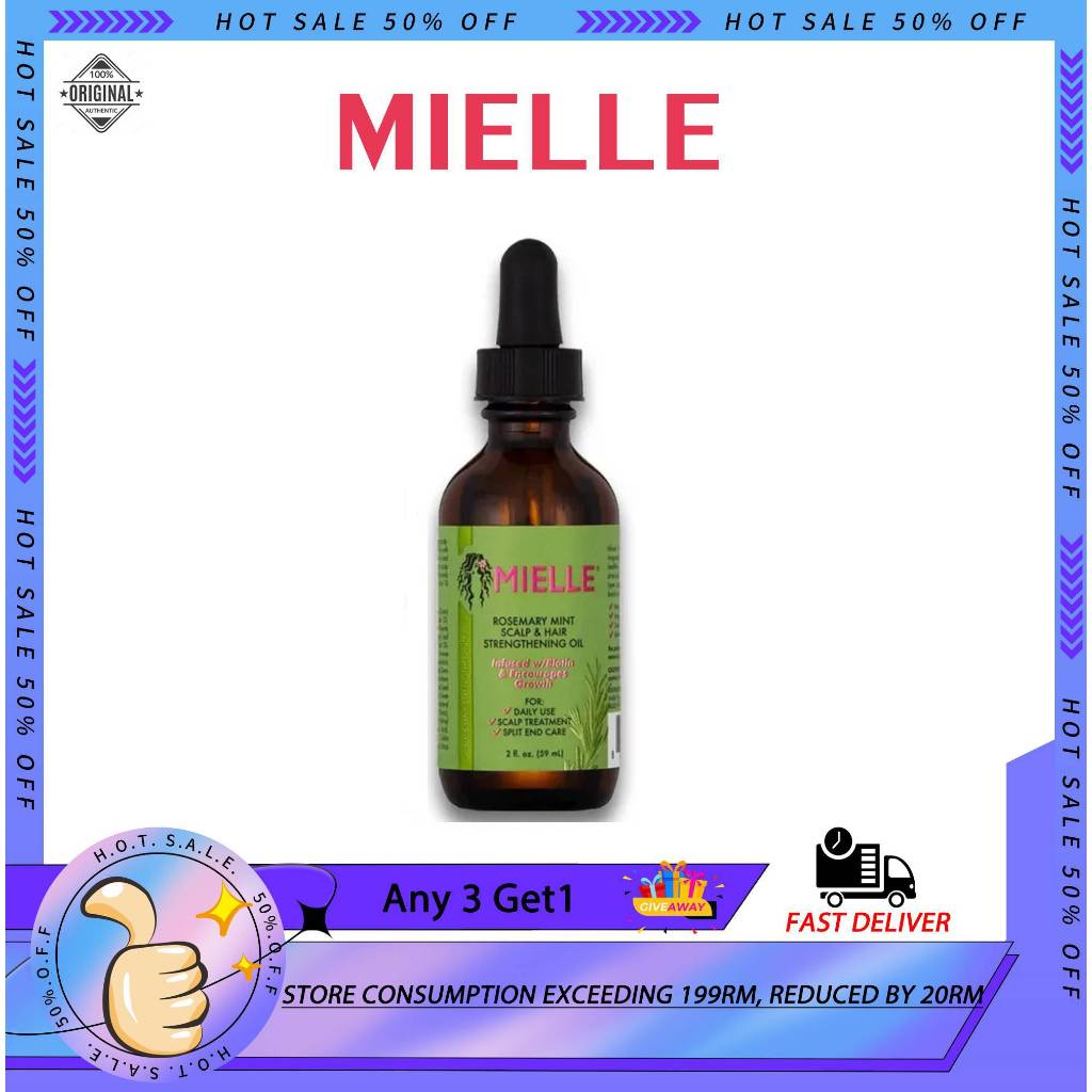 Mielle Rosemary Mint Scalp & Hair Strengthening Oil 59ml Prevent ...