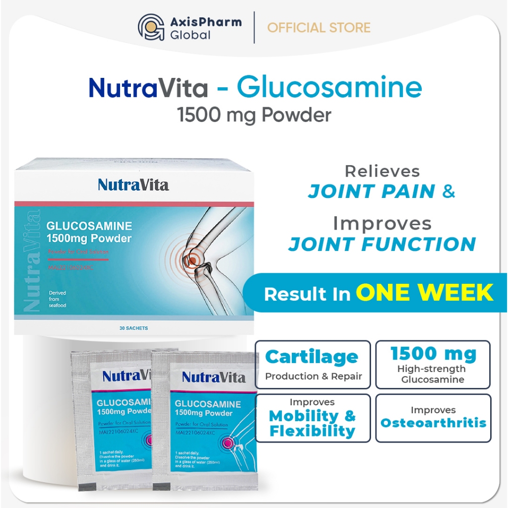 [NutraVita] Glucosamine 1500MG Powder - Relieve Joint Pain, Improve Mobility & Flexibility ...