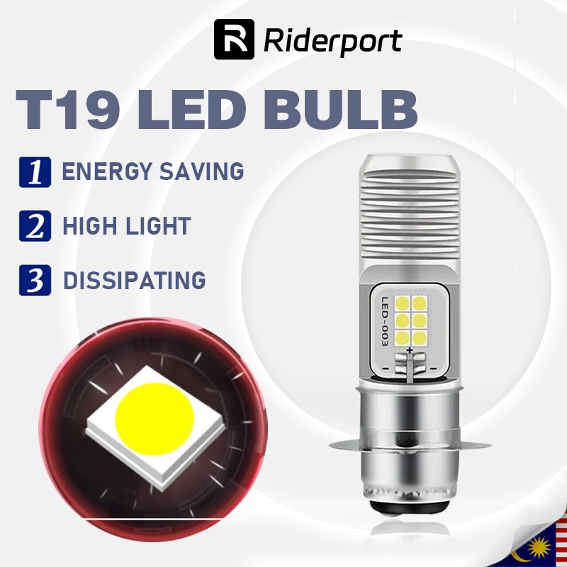 T19 LED Bulb Mentol Lampu Depan Head Lamp Light Bulb Led H4 Motorcycle LC135 Y15 Y16 EX5 WAVE ...