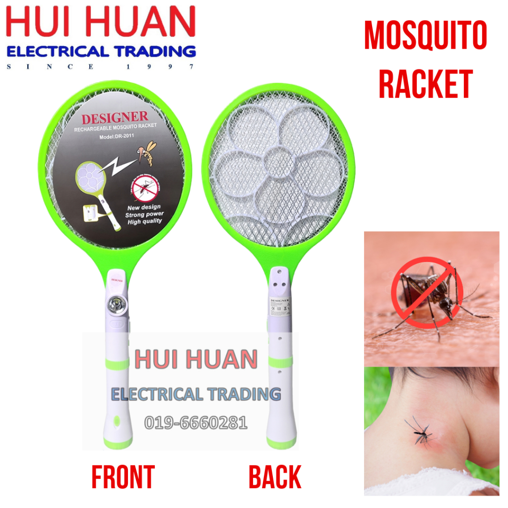 Designer Rechargeable Mosquito Racket with light Electric Insect ...