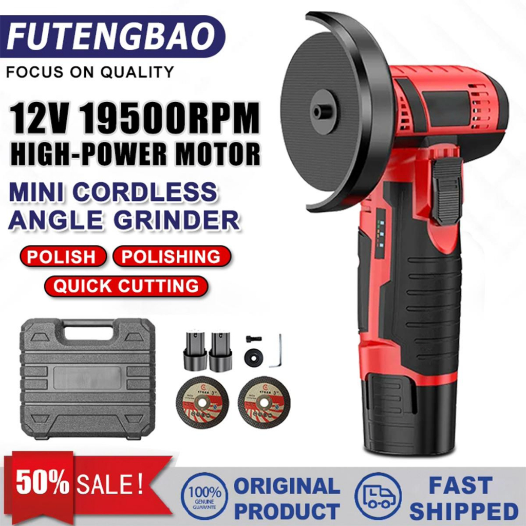 12V Electric Angle Grinder 800W Portable Cordless Angle Grinder 2 ...