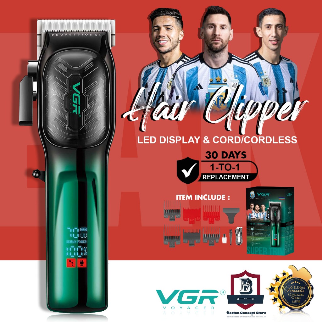 VGR V-654 Barber Cordless Rechargeable Professional Hair Trimmer For ...